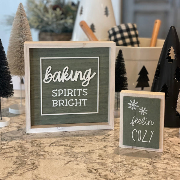 FR-3667 - Cozy/Festive 3D Block (Reversible) – Collins Painting & Design