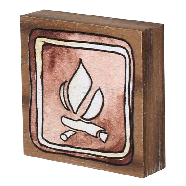 PS-7796 - Campfire Block Sign – Collins Painting & Design