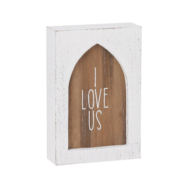 CA-3311 - Love Us Block Sign – Collins Painting & Design